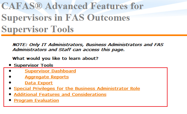 Functional Assessment Systems : FAS Outcomes - Train your staff