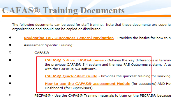 Functional Assessment Systems : FAS Outcomes - Train your staff